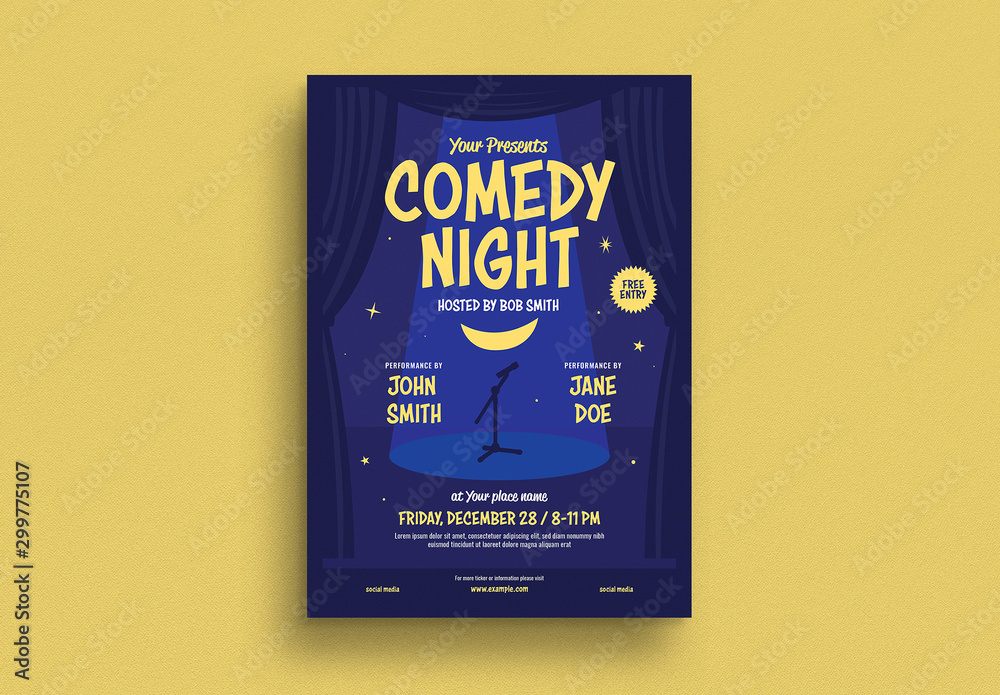 Comedy Night Poster Template