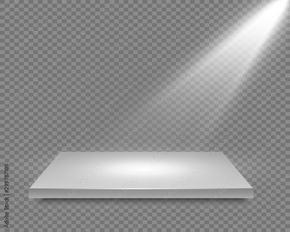 Realistic 3d Light Box with platform background for design performance ...