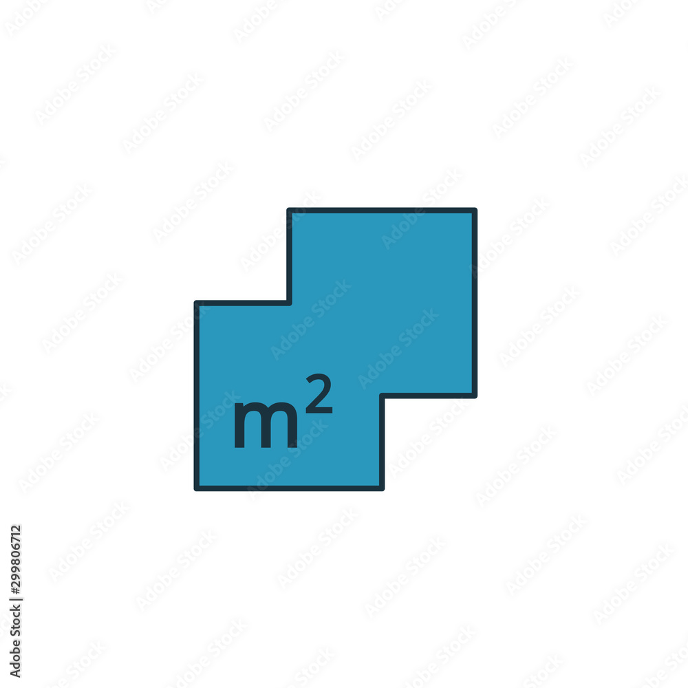 Square Meter icon. Simple element from real estate icons collection ...