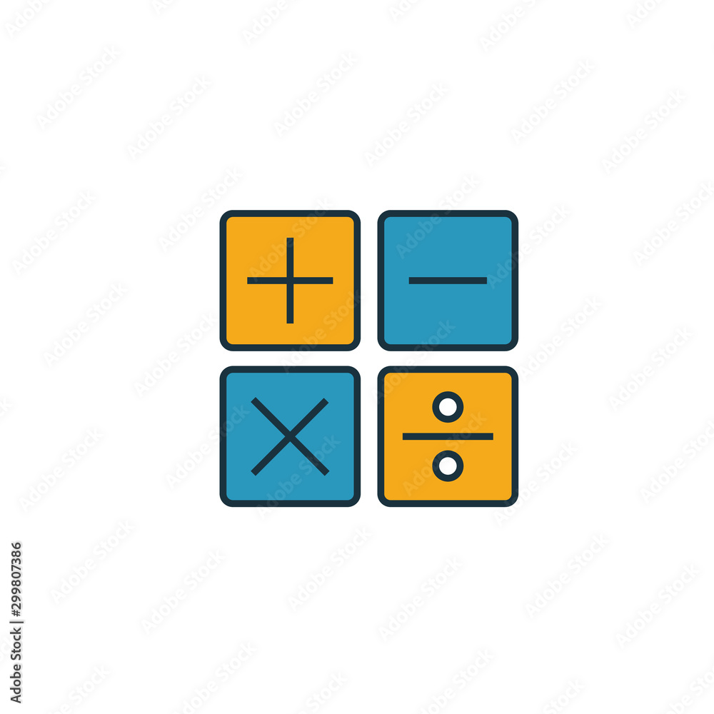 Mathematics icon. Simple element from school icons collection. Creative ...