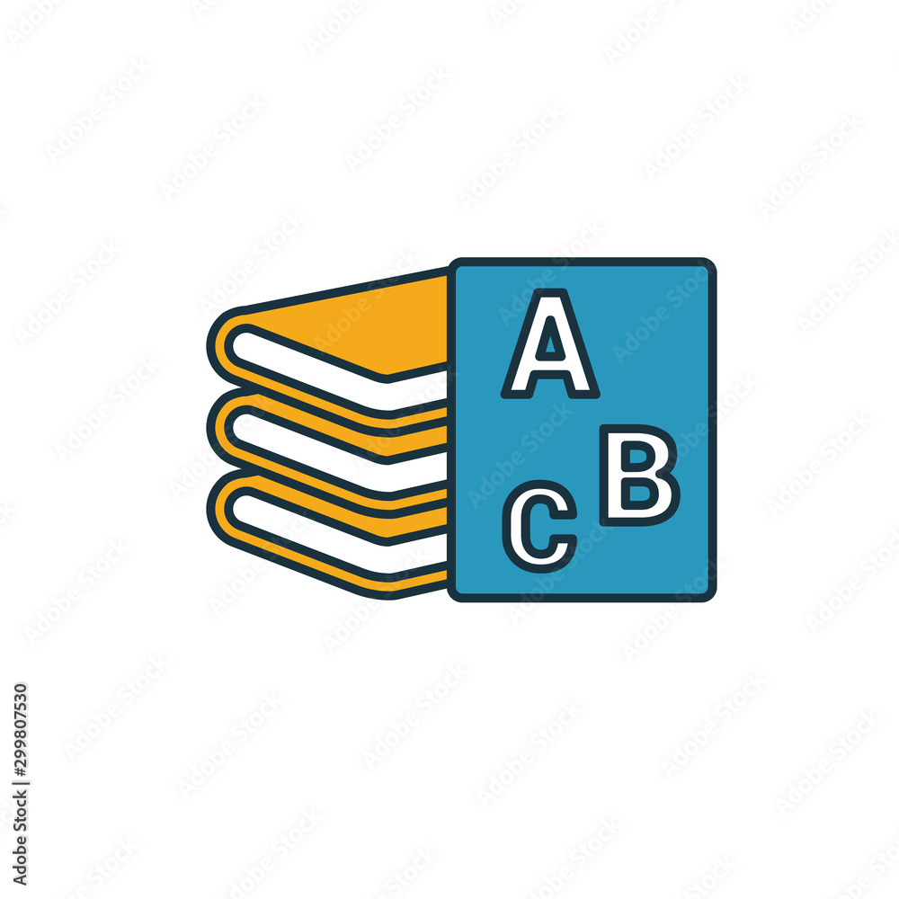 Textbooks icon. Simple element from school icons collection. Creative ...