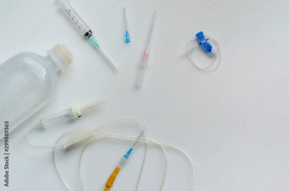 Medical supplies: sodium chloride solution for intravenous, catheters ...
