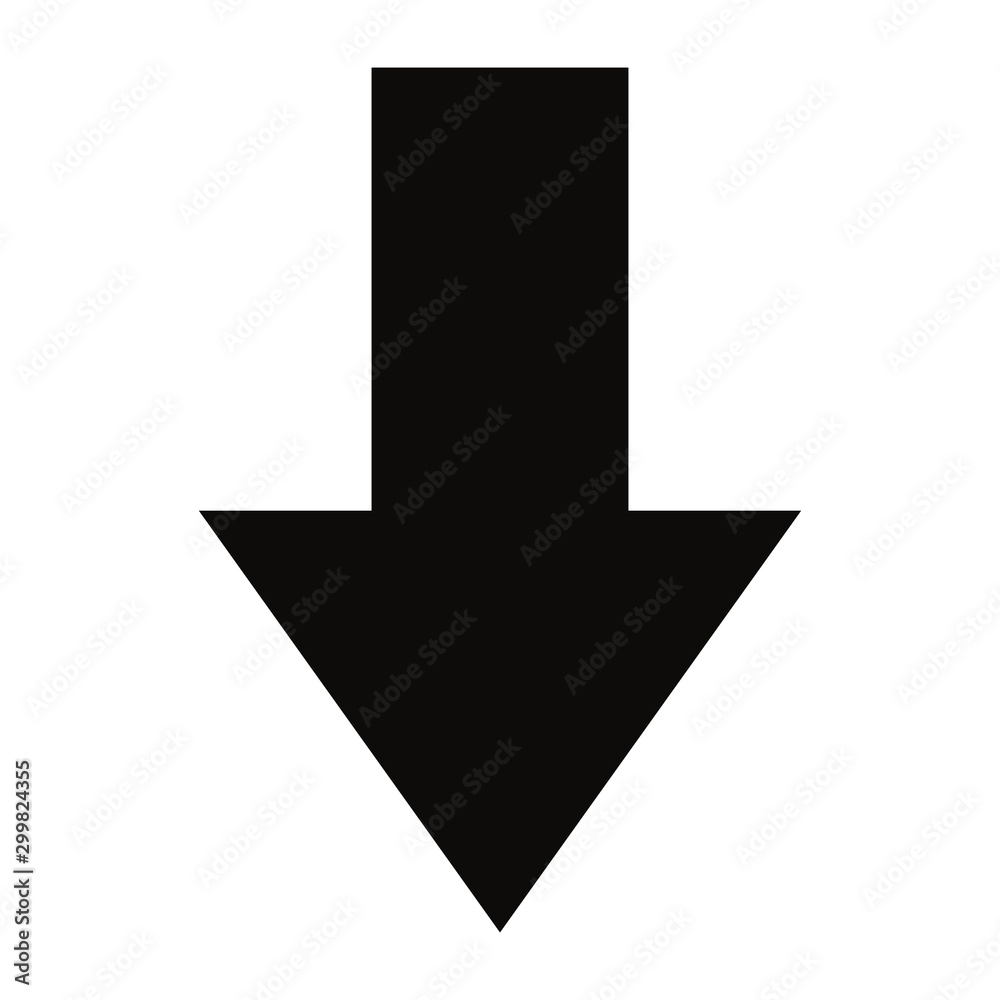Black Down Arrow