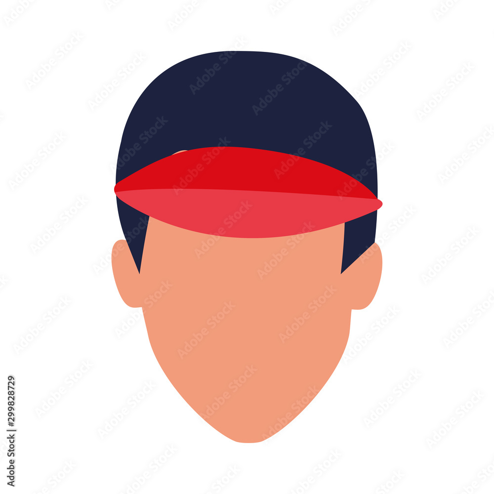 avatar man wearing a cap icon Stock Vector | Adobe Stock