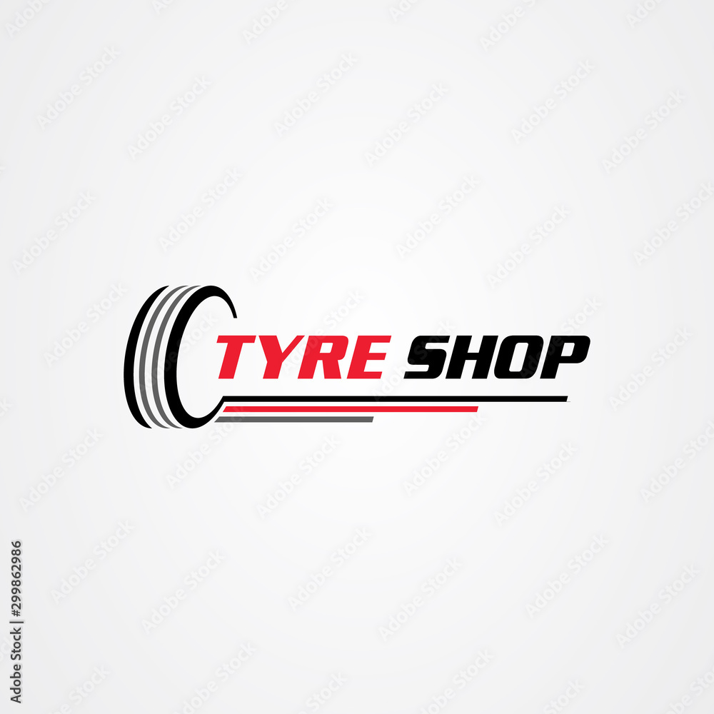 Tire shop logo template. tire icon vector illustration. Stock Vector ...