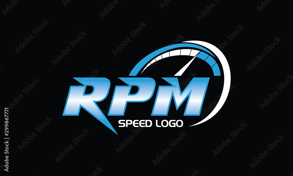 speed RPM logo design inspirations Stock Vector | Adobe Stock