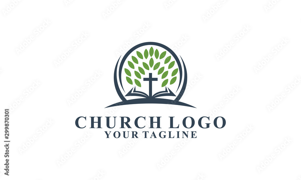 church book and leaf logo design inspirations Stock Vector | Adobe Stock