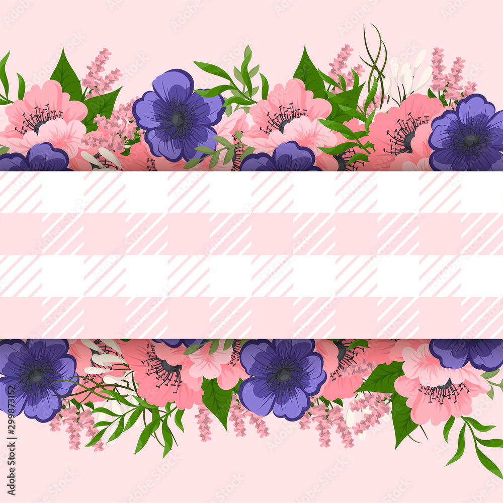 Pink And Blue Border Templates
