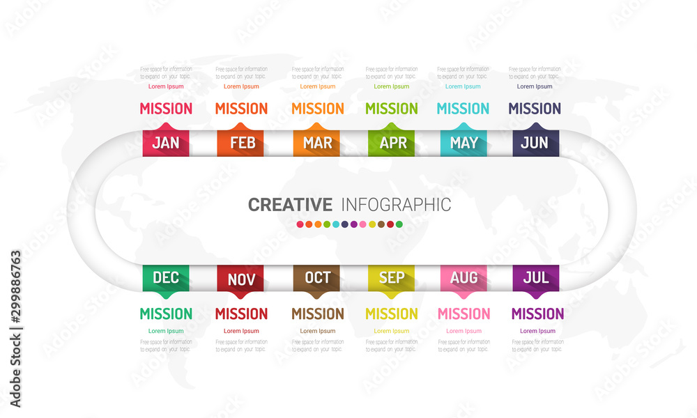 Time line, Timeline business for 7 day, week, Timeline infographics ...