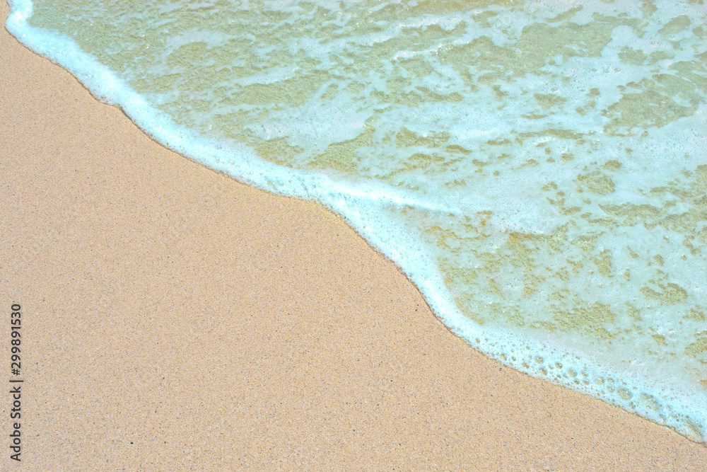 Ocean Wave on Sandy Beach Background Texture Stock Photo | Adobe Stock