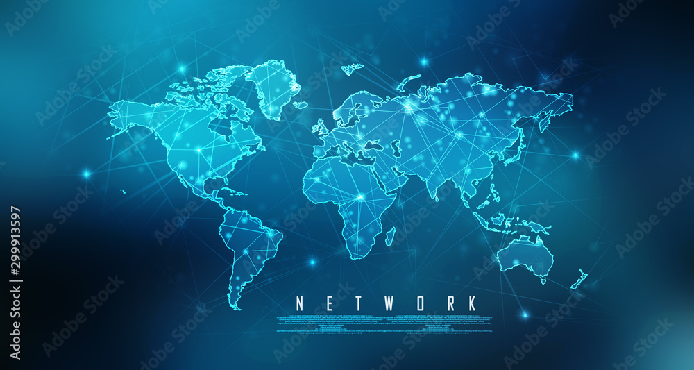 2d illustration world map abstract background Stock Illustration ...