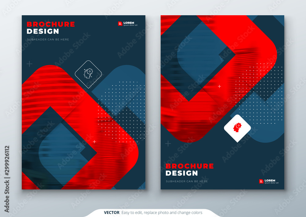 Dark Red Brochure Design. A4 Cover Template for Brochure, Report ...