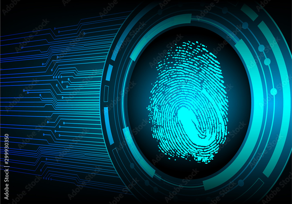 Hand print. Safety concept, Closed Padlock on digital, cyber security ...