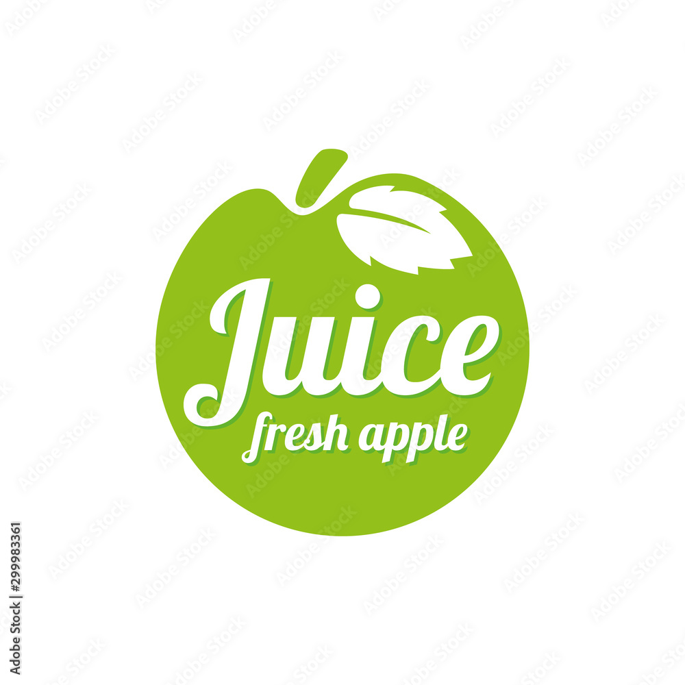 Apple logo design concept. Fruit and juice icon theme. Unique symbol of ...