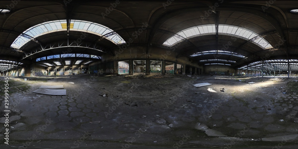 Abandoned Factory HDRI panorama Stock Photo | Adobe Stock