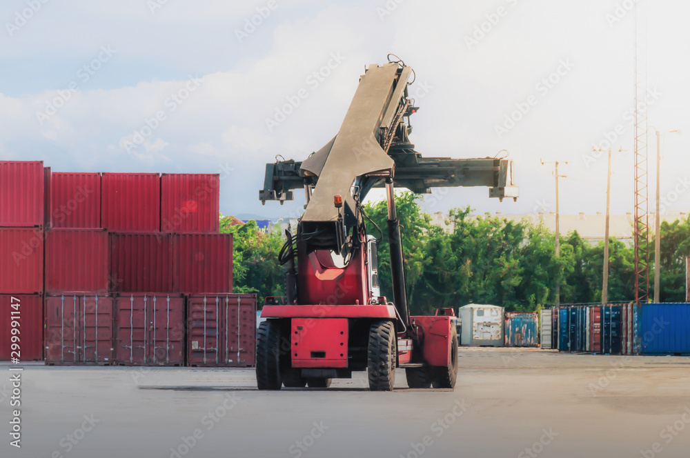 Business Logistics concept, map global partner connection of Container ...