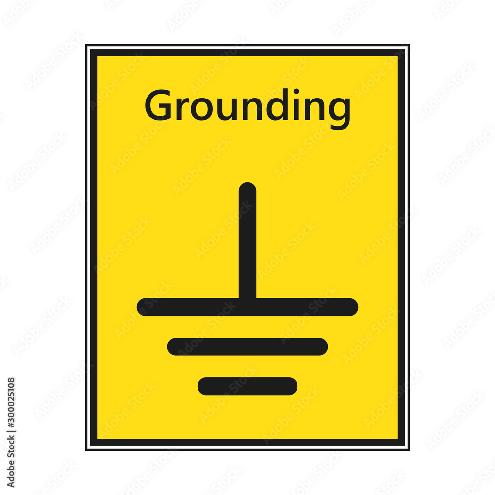 Electrical grounding symbol - vector. Stock Vector | Adobe Stock