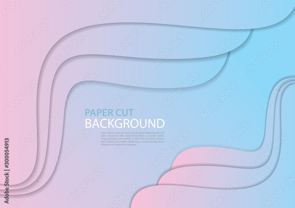 Paper cut abstract background vector template can be use for cover ...