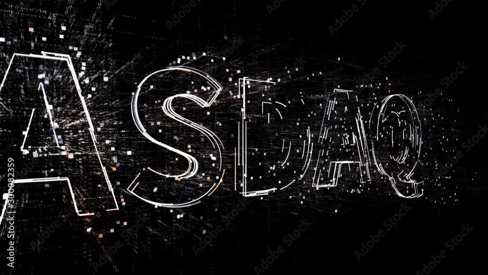 4k NASDAQ word animated stock market brand logo tag cloud;binary ...