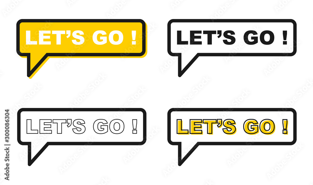 Vecteur Stock Let´s go icon chat, messenger vector for your website ...