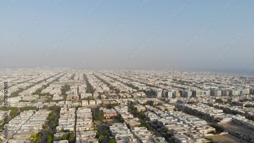 Defence - Top Aerial View of the City of Karachi with Lots of Housing ...