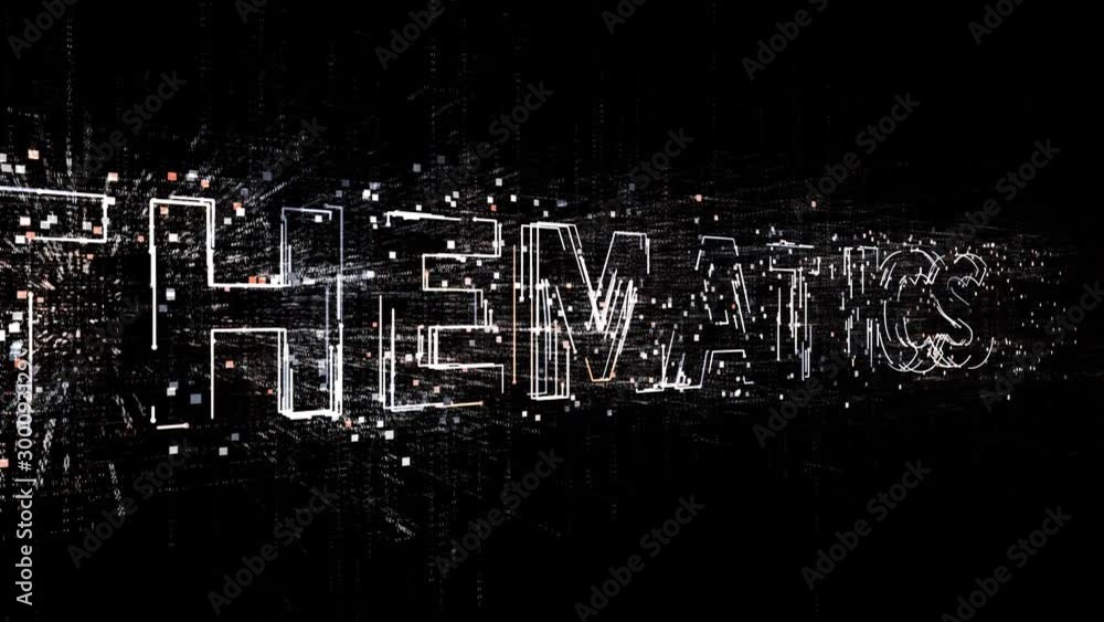 4k MATHEMATICS word tag cloud;computer code particle.The Matrix binary text design animation ...