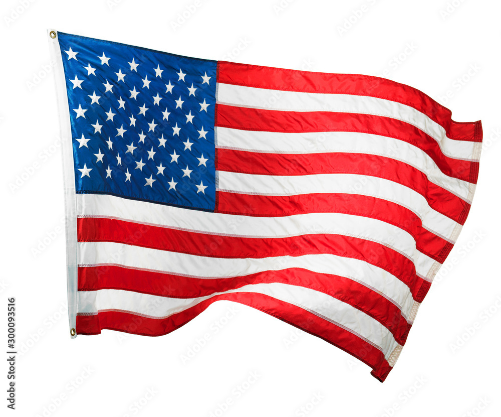 american flag isolated on white background Stock Photo | Adobe Stock