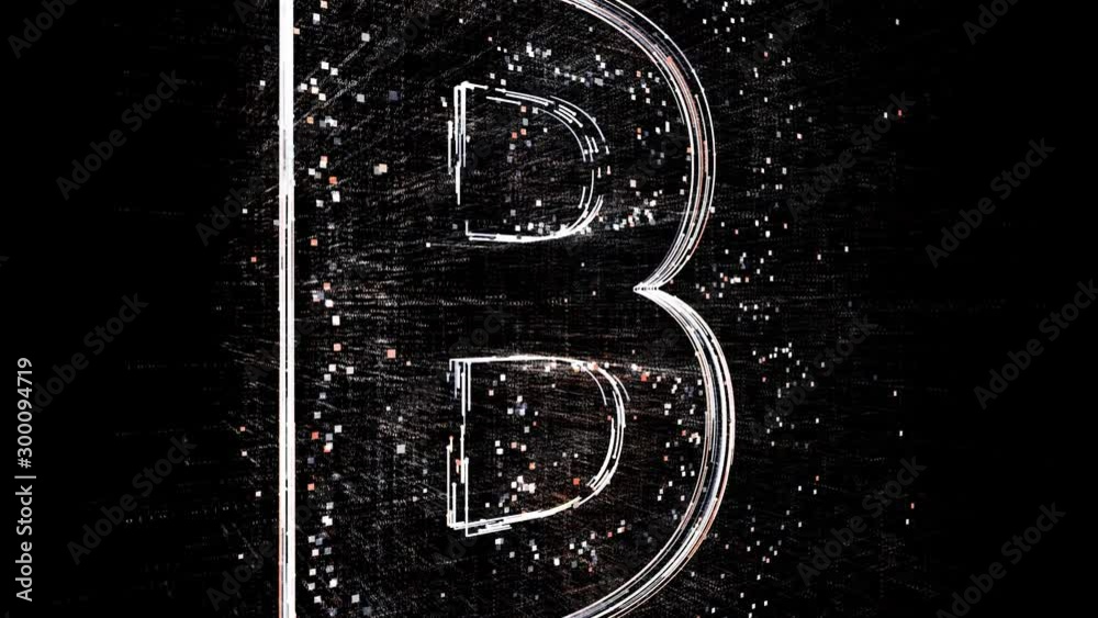 4k B letter alphabet word tag cloud;computer code particle.The Matrix binary text design ...