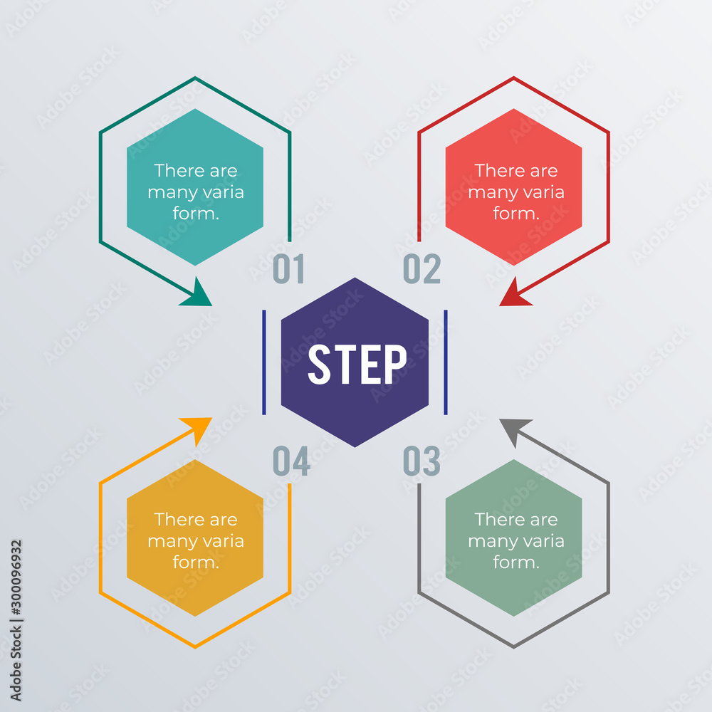 Hexagon process infographics template design. Business concept ...