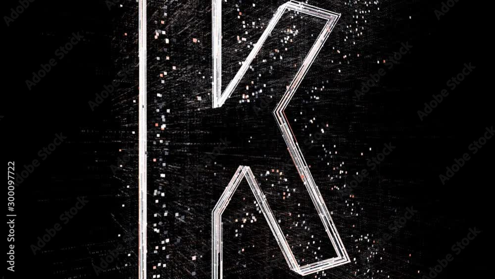 4k K letter alphabet word tag cloud;computer code particle.The Matrix binary text design ...