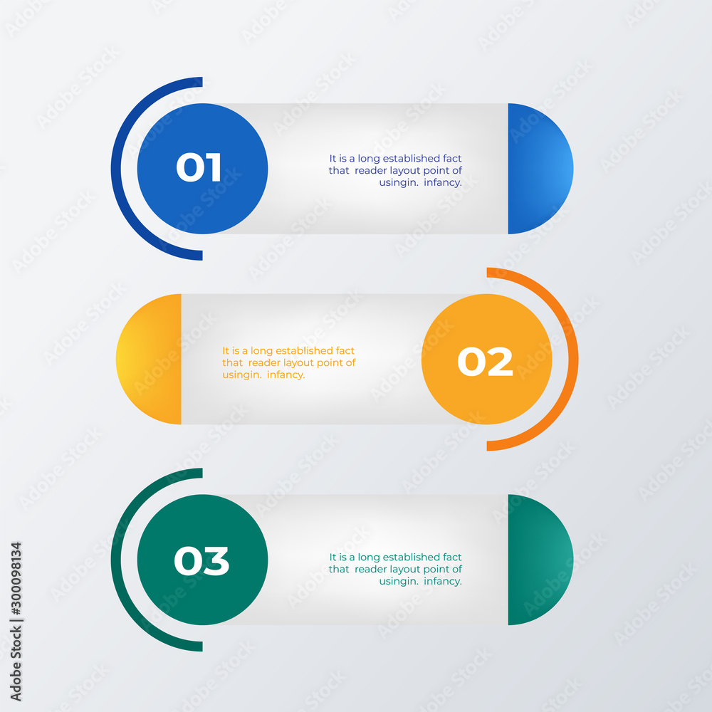 Poster Informational three list infographic template design – Wall Art ...