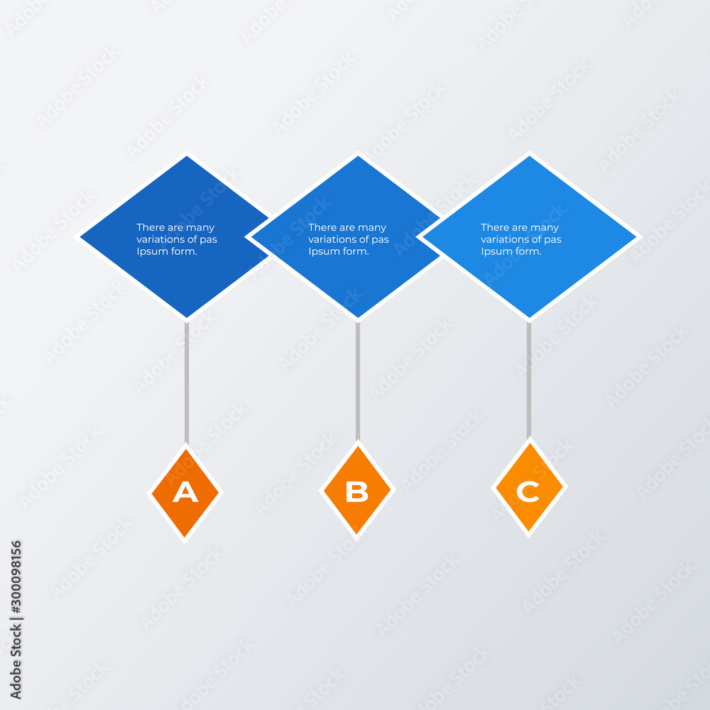 THree columns infographic template design. Business concept infograph ...