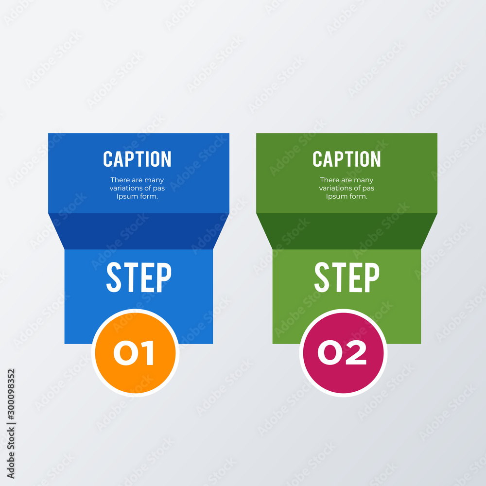 Two columns infographic template design. Business concept infograph ...