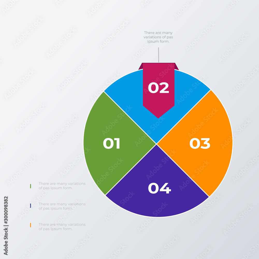 Rounded statistical infographic template design. Business concept ...
