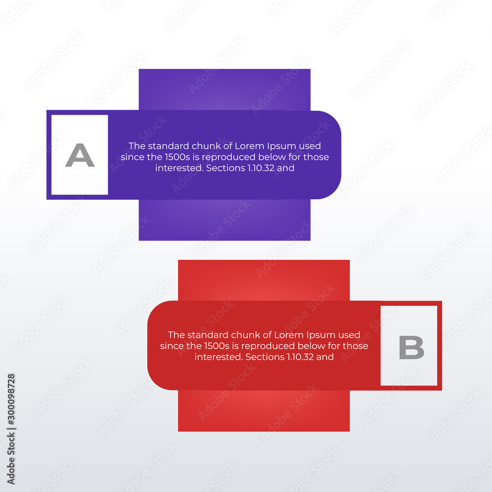 Abstract infographic template design. Business concept infograph with 2 ...