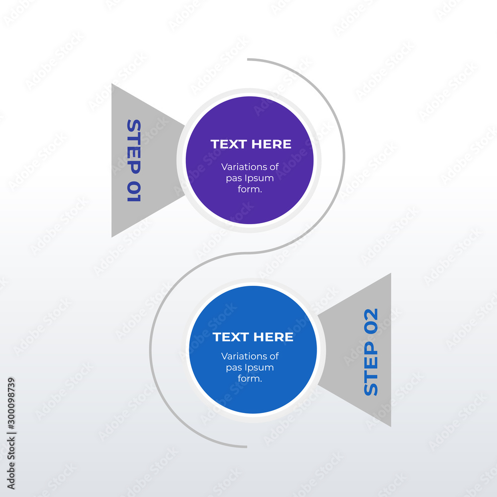 Abstract infographic template design. Business concept infograph with 2 ...