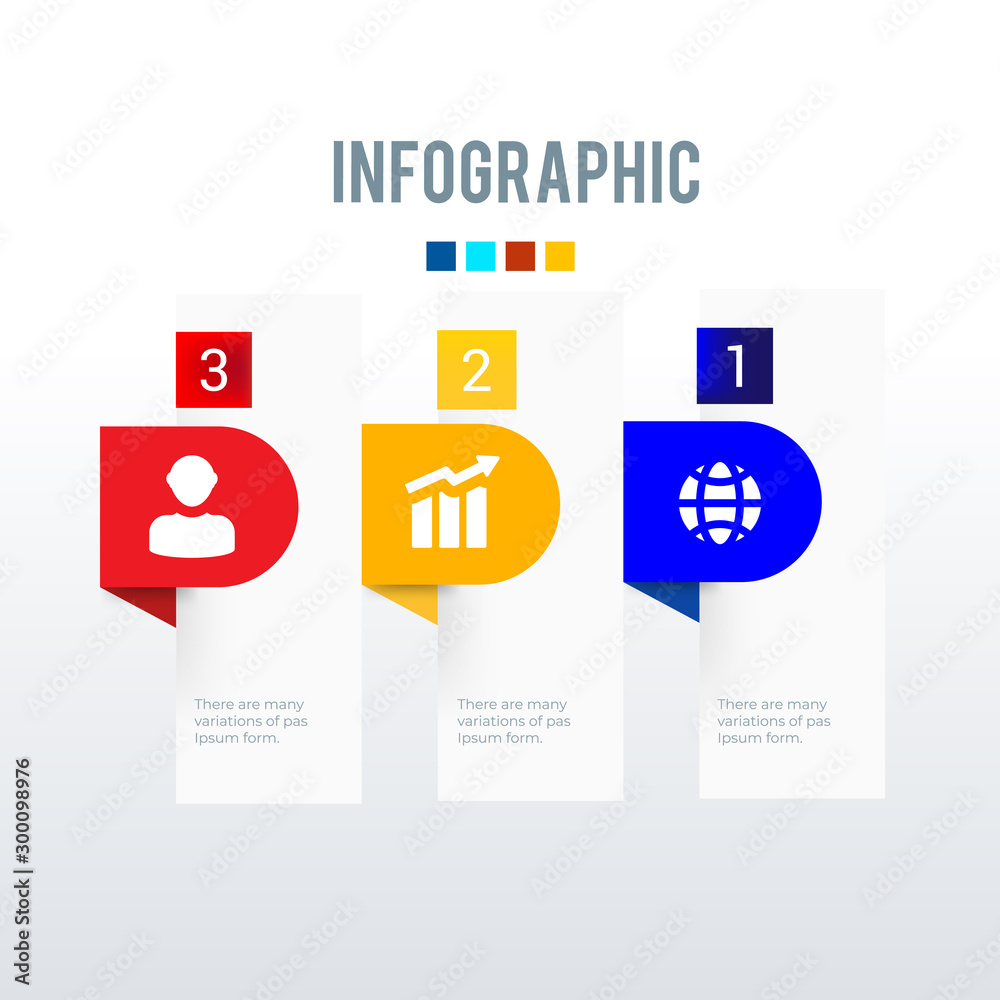 Vertical three infographic template design. Business concept infograph ...