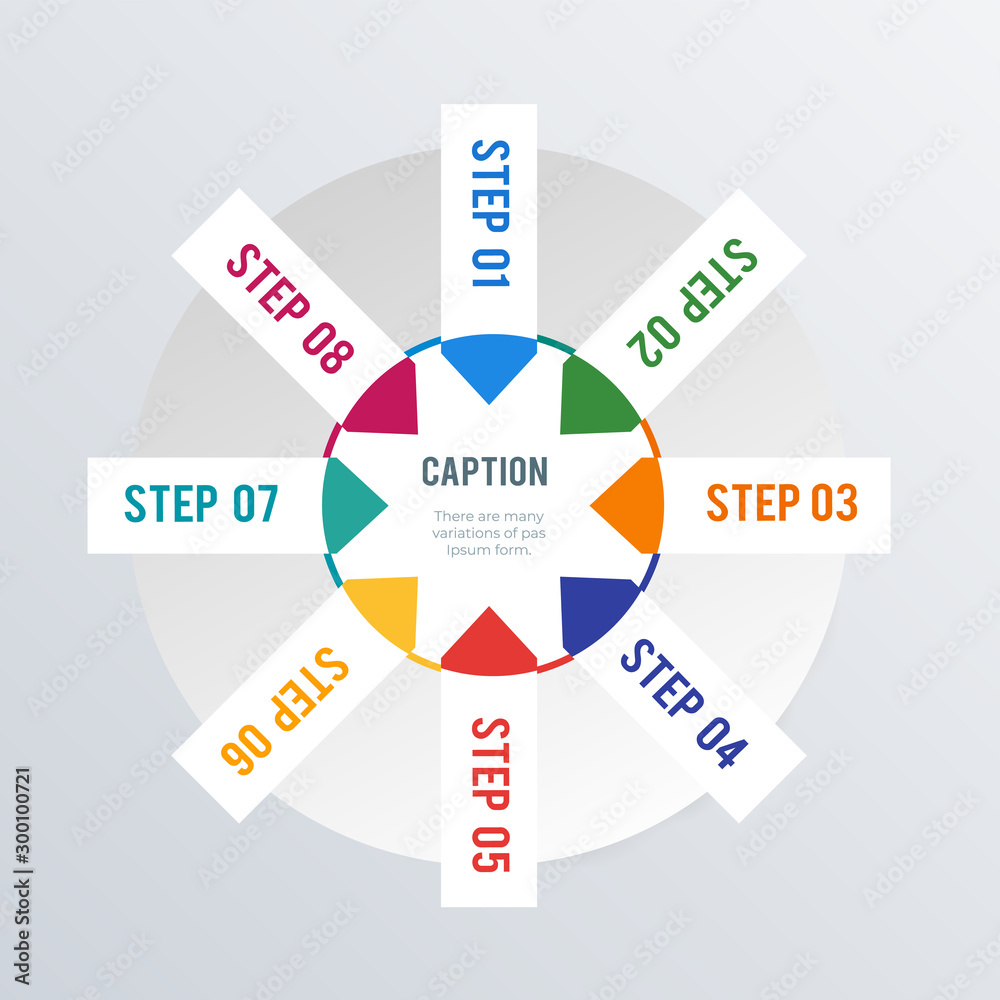 Rounded process infographic template design. Business concept infograph ...