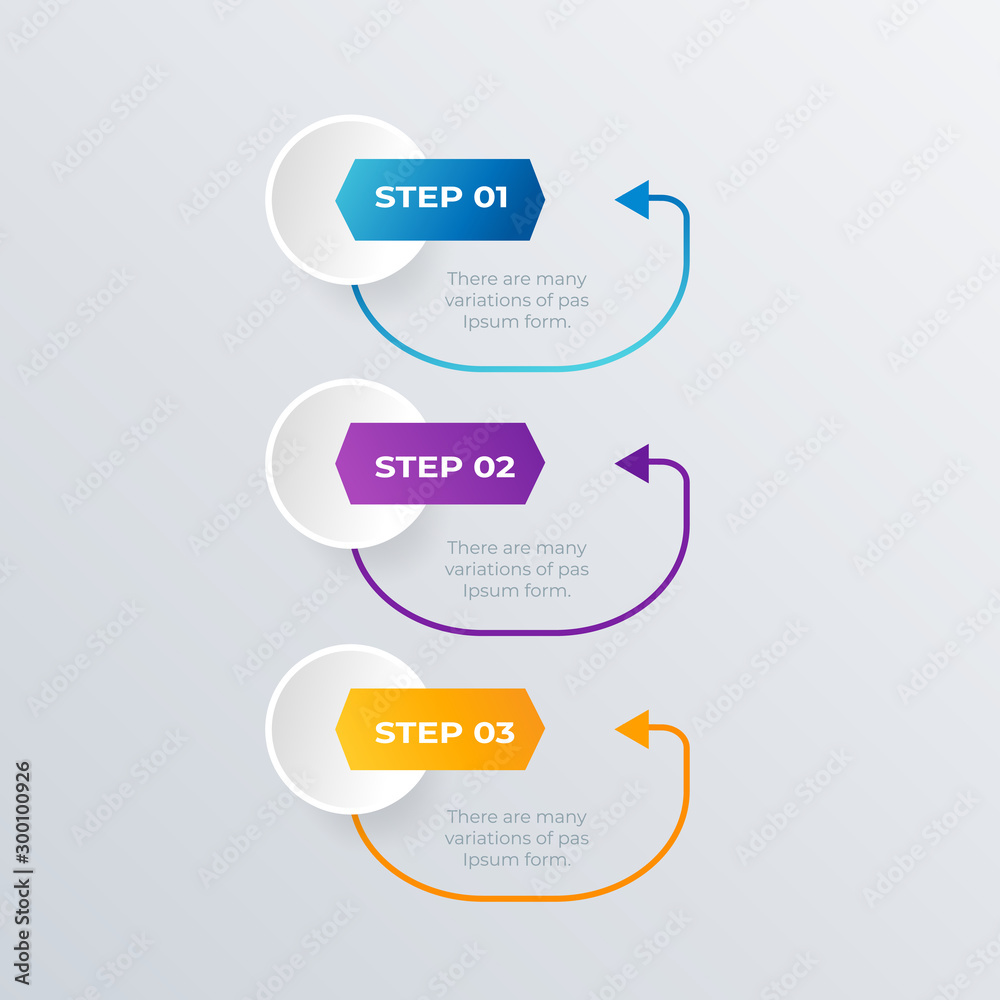 Process list infographics template design. Business concept infograph ...