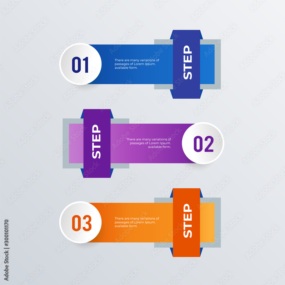 List ribbon infographics template design. Business concept infograph ...