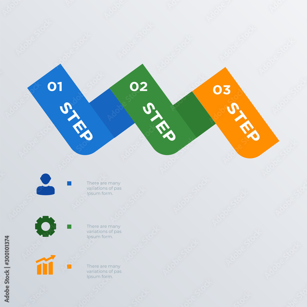 Process infographic template design with icons. Business concept ...