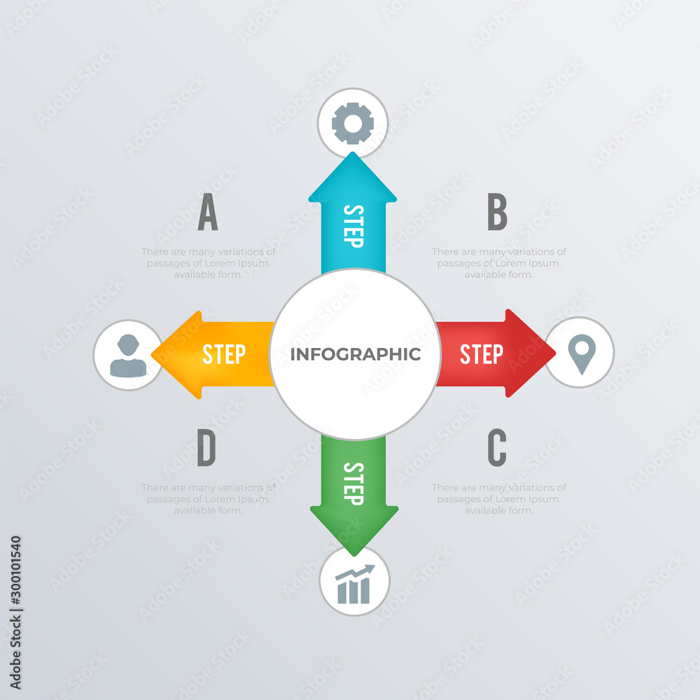 Arriws process infographic template design. Business concept infograph ...