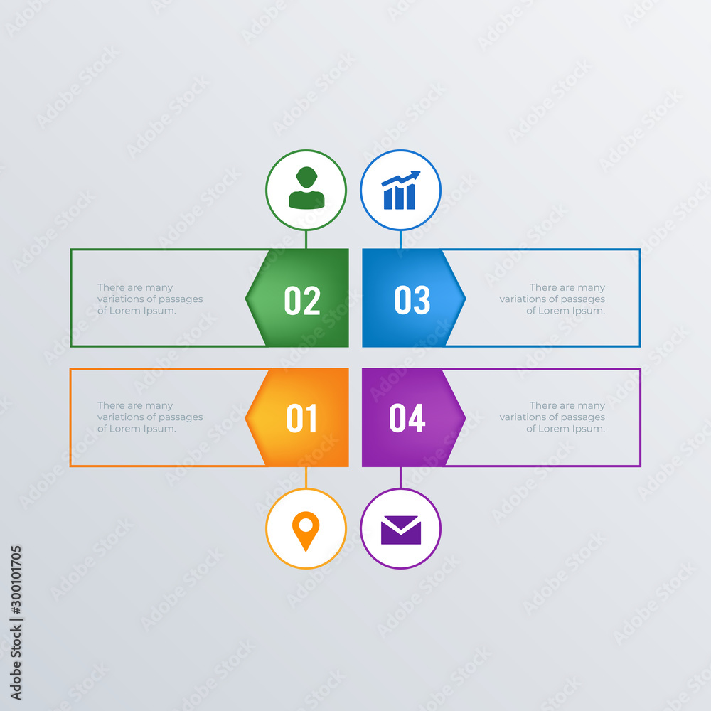 Frames with icons infographic template design. Business concept ...