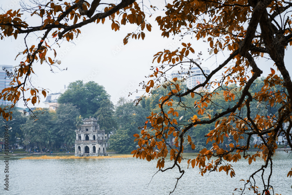 Photo & Art Print Hoan Kiem lake in Hanoi, Vietnam (Guom lake), Turtle ...