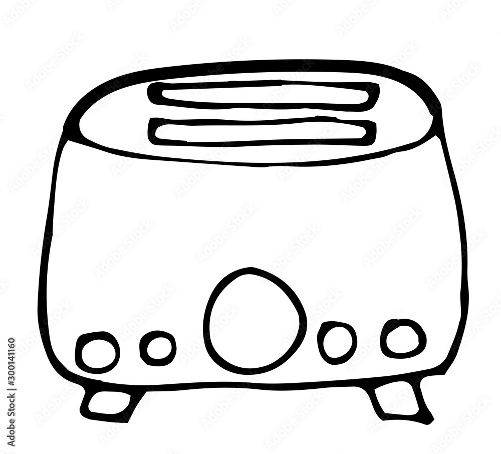 Toaster sketch vector doodle illustration isolated on white background ...