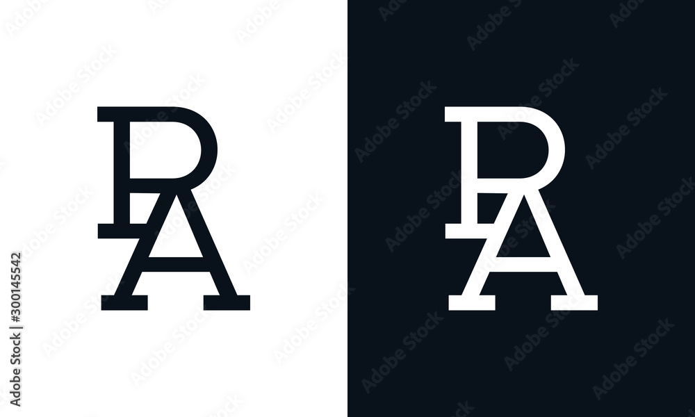 Minimalist line art letter PA logo. This logo icon incorporate with two ...