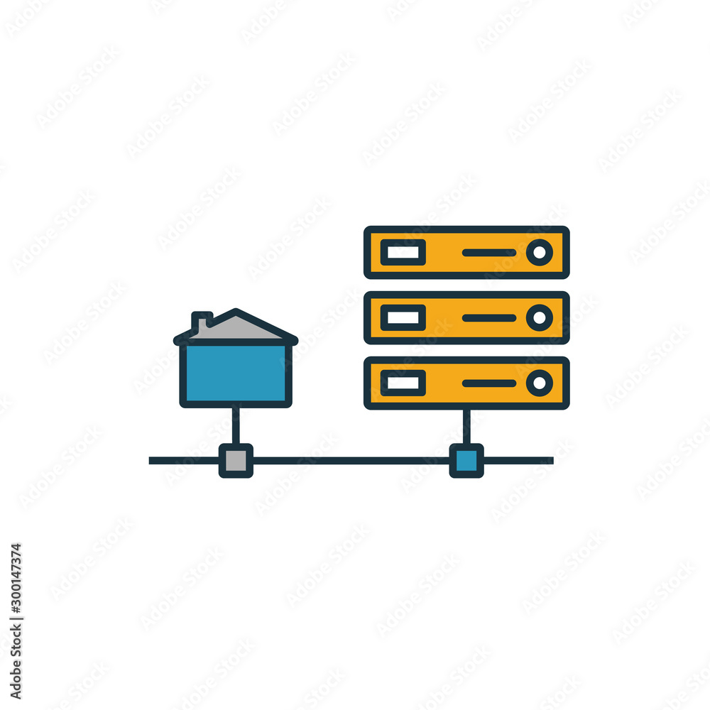 Home Server icon. Simple element from icons collection. Creative Home ...