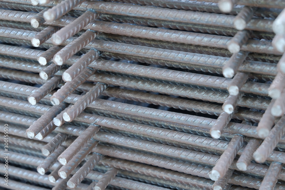 Construction rebar steel work reinforcement in concrete structure of ...