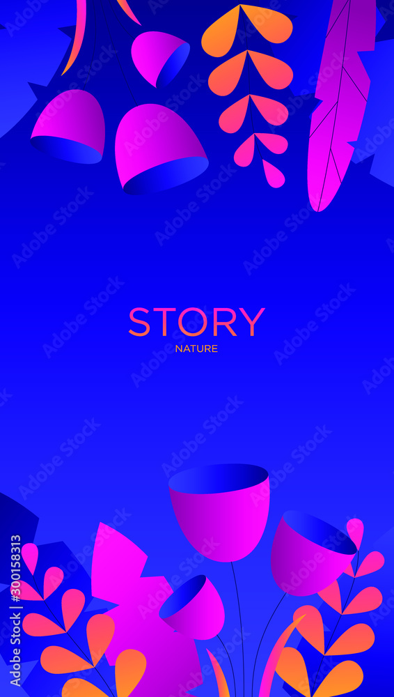 Story nature template. Backgrounds social media stories banners ...