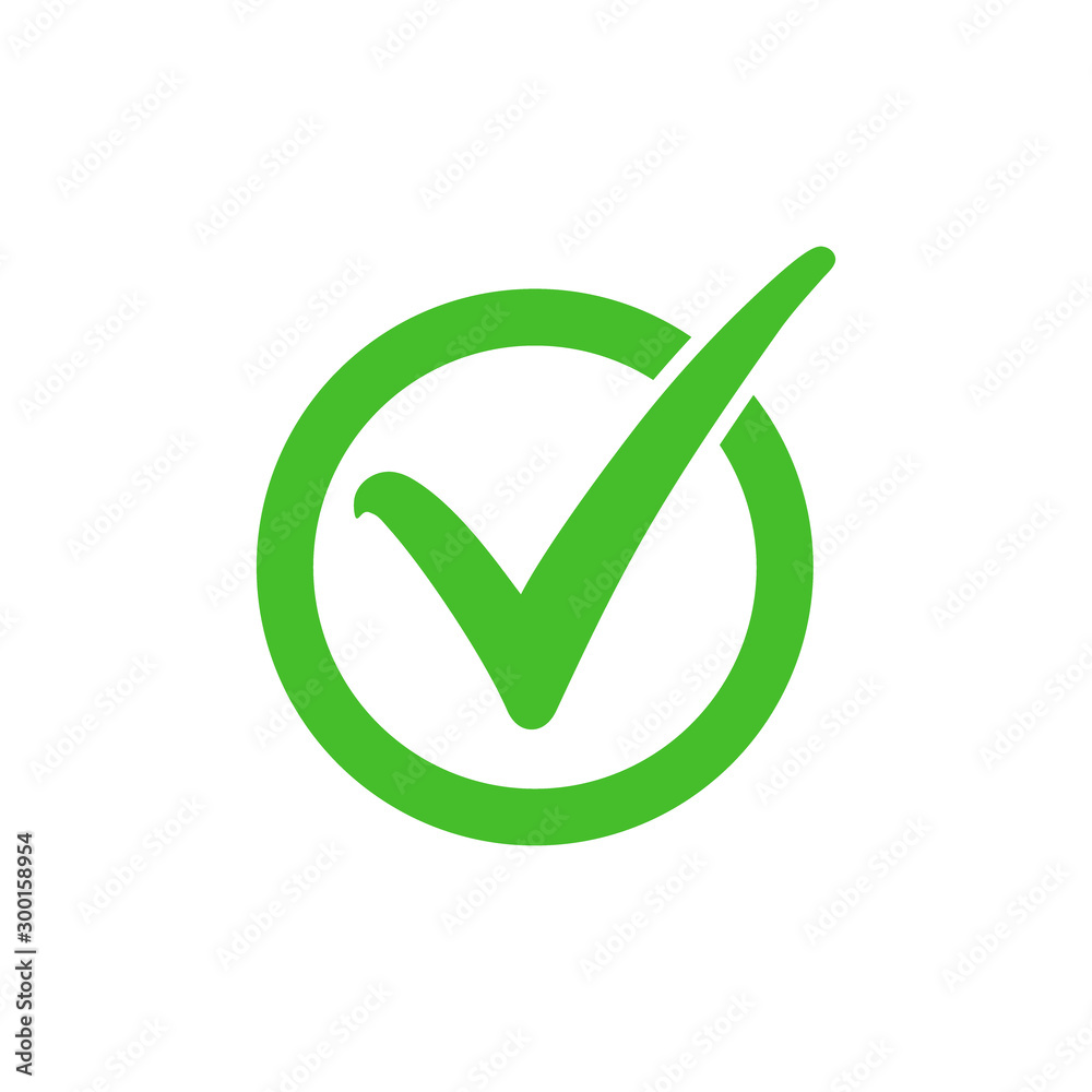 Tick Symbol In Green Circle Checkmark In Checkbox Vector Icon Yes 
